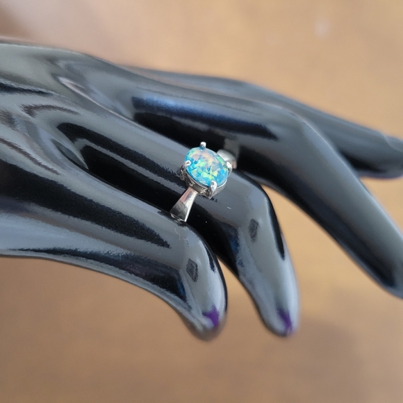 Vintage | Jewelry | Vintage 925 Sterling Silver Opal Ring | Poshmark